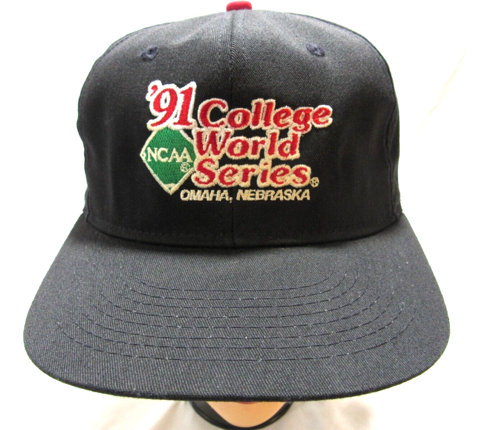 NCAA College World Series Hat 1991 Omaha Adjustable Snapback Cap Men's ...