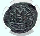 MAURICE TIBERIUS Original Ancient 589AD Byzantine Cyzicus Follis Coin ...