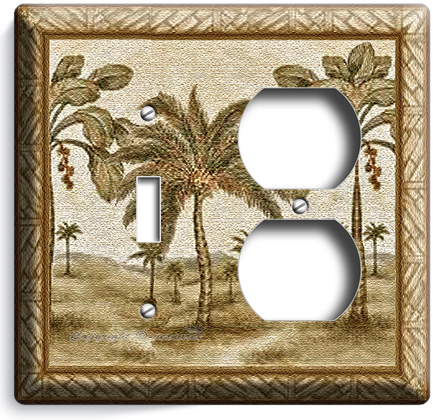 EXOTIC FLORIDA PALM TREES DUNES LIGHT SWITCH OUTLET WALL COVER PLATES ...