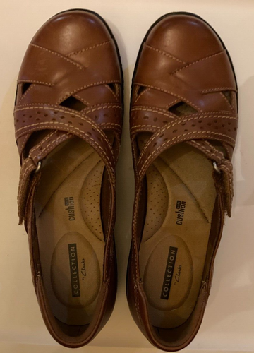 Collection by Clarks Soft Cushion Brown Leather Ashland Mary Jane Shoes ...