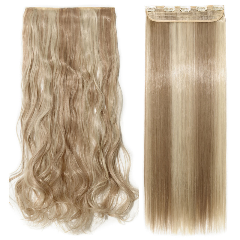 Extra Long 17-30" One Piece Clip In Hair Extensions Brown Blonde New As ...
