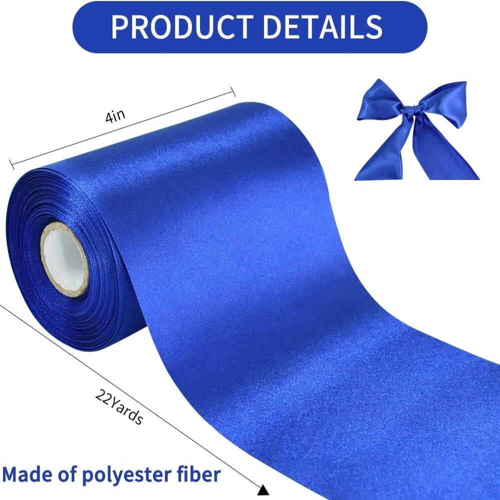 Satin Royal Blue Ribbon Wedding Chairs Pageant Sashes Christmas ...