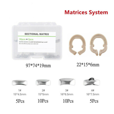 Dental Metal Matrices Sectional Contoured Matrix Refills Bands Ring ...