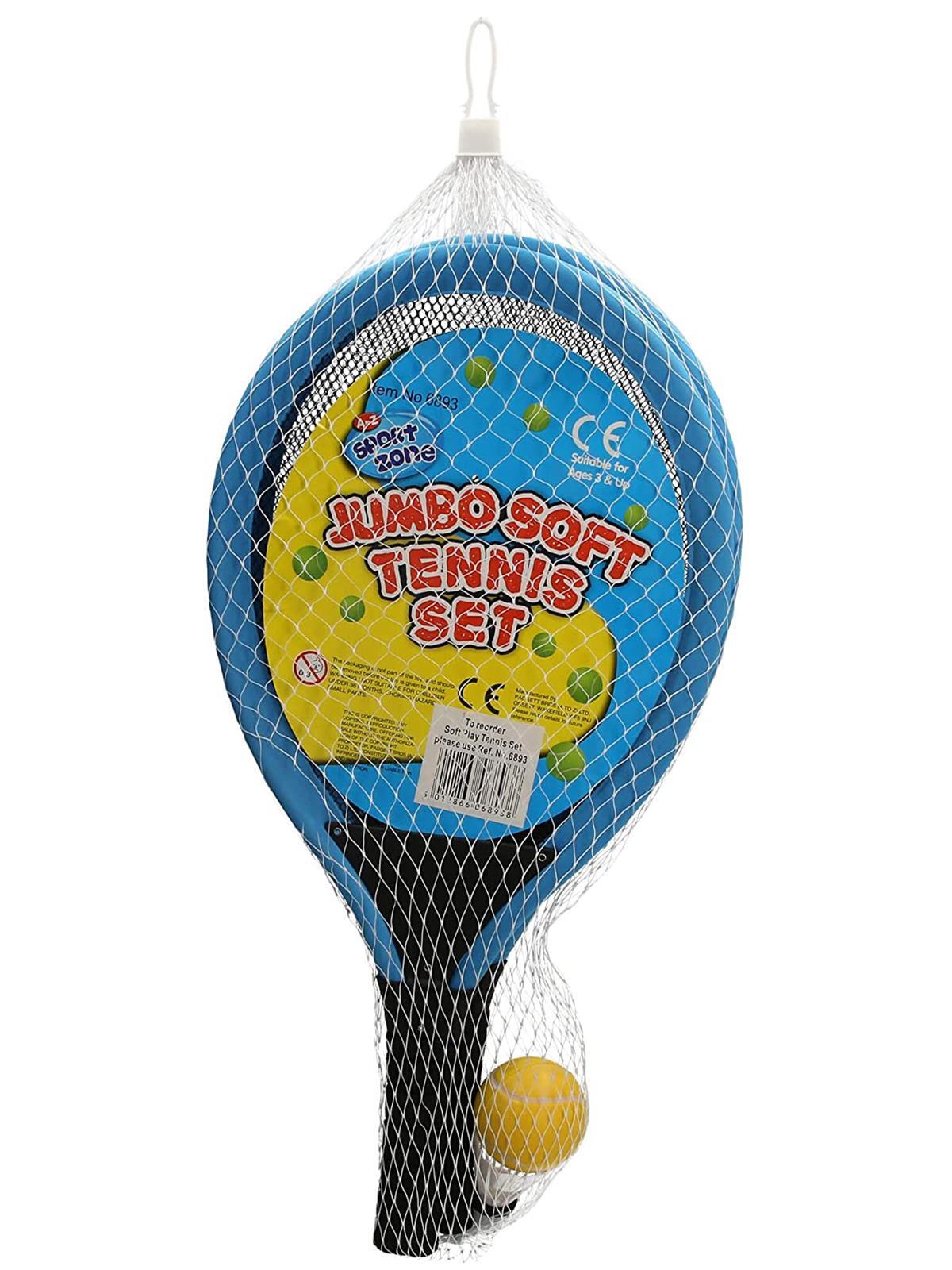Soft Tennis Badmington Set With Ball & Shuttlecock Jumbo Kids Garden ...
