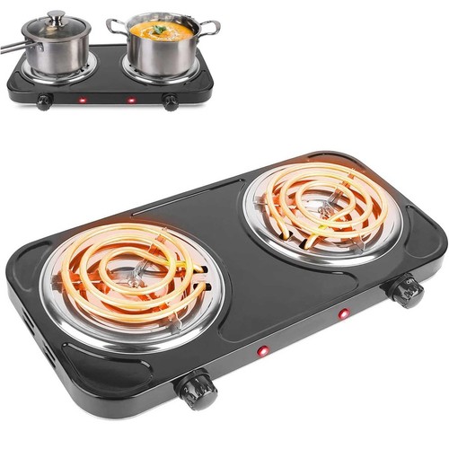 Plate 2000W Portable Electric Double Coil Burner with Dual Control 5 ...