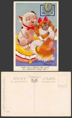 BONZO DOG G.E. Studdy Old Postcard How Can I Prove My Love If Not Even ...