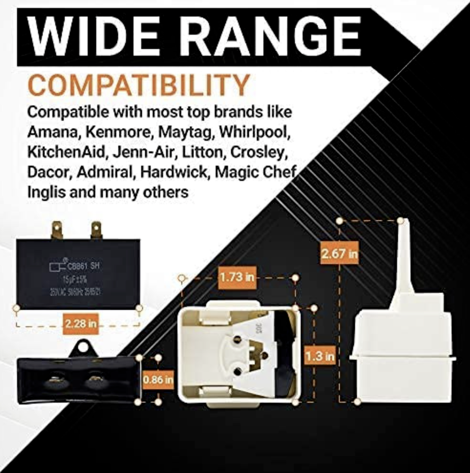 Kenmore Frigidaire Refrigerator Compressor Relay Start and Overload and ...