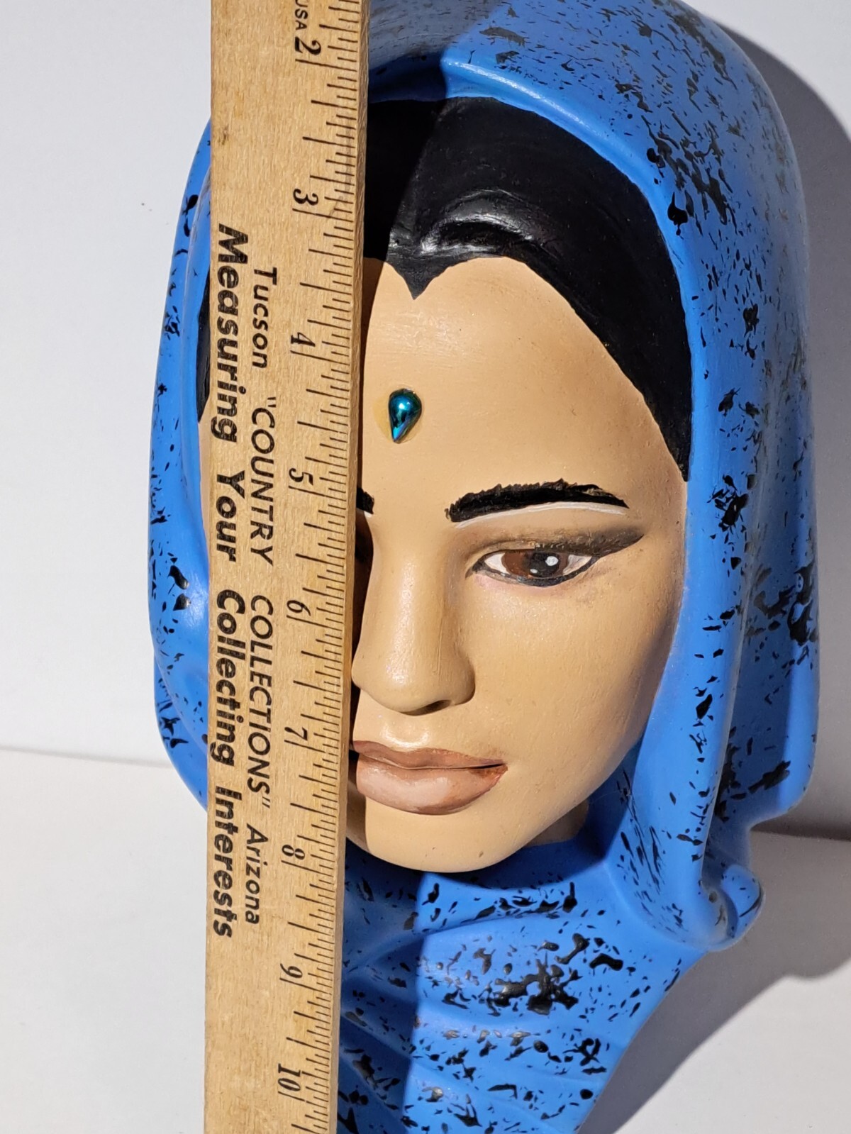 VINTAGE CERAMIC INDIAN MUSLIM WOMAN HEAD BUST STATUE BEAUTIFUL 10.5" | eBay