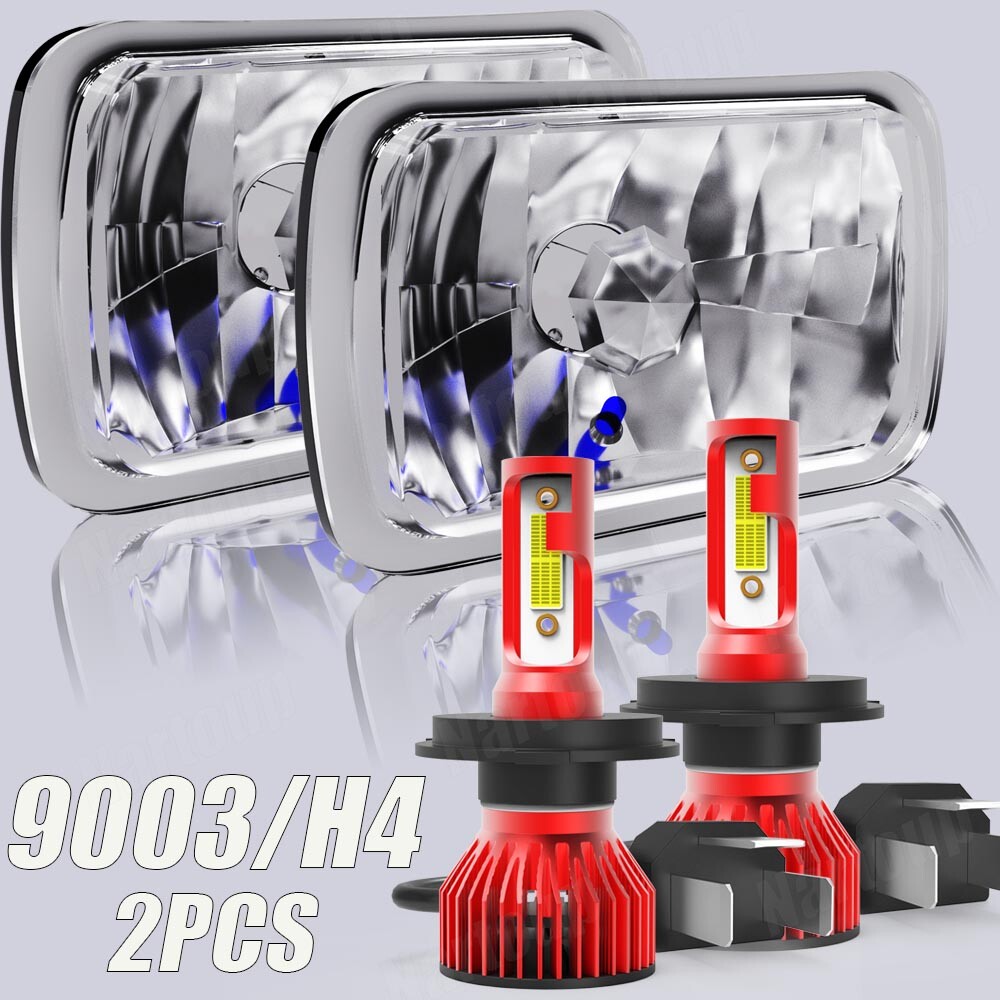 For Nissan D21 Pickup 1986-1994 Black 7x6" LED Headlight Hi-Lo 6000K | eBay