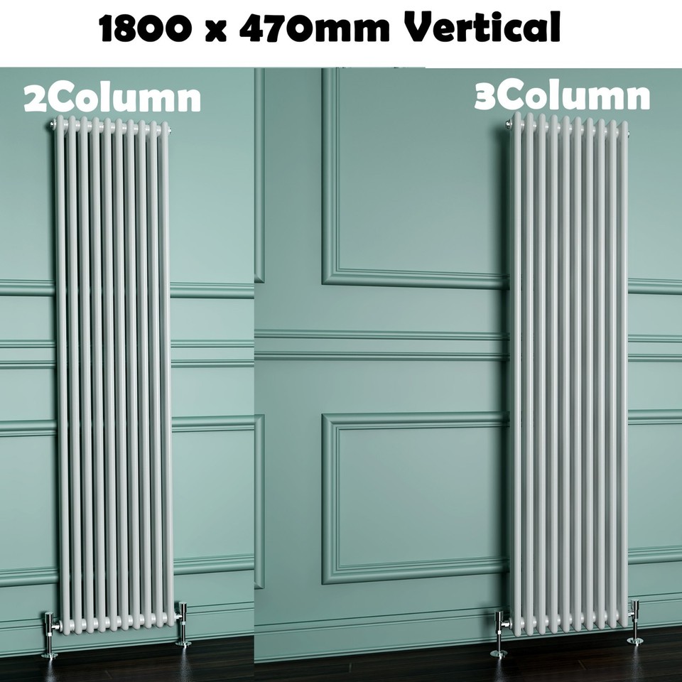 Traditional 2 3 Column Radiator Vertical Horizontal Rads Cast Iron ...