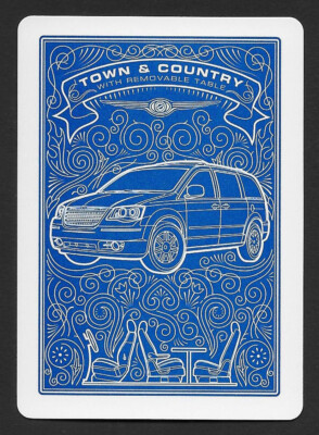 Chrysler Town & Country van minivan playing card single queen of hearts ...