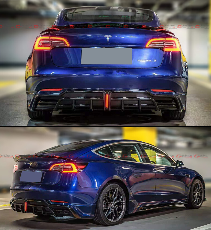 FOR 2017-2023 TESLA MODEL 3 YOFER DESIGN DOWNFORCE GLOSSY BLACK TRUNK ...