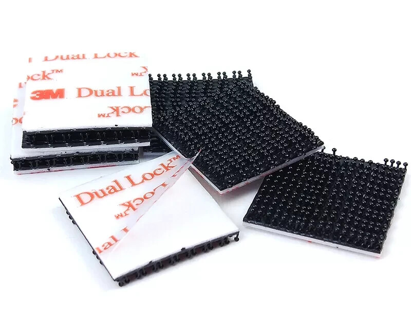 50 x Black 3M DUAL LOCK PADS, strong elf adhesive HEAVY DUTY tape, 25mm ...