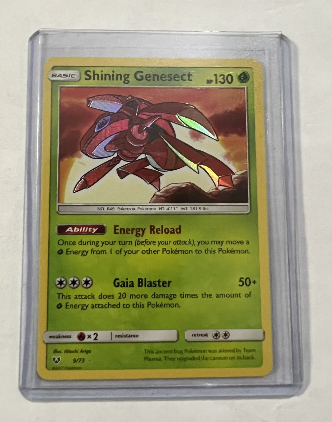 Shining Genesect HOLO RARE Pokemon 9/73 Holographic Foil Shiny ...