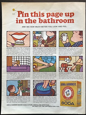 Vintage 1967 Arm & Hammer Baking Soda Pin Up Original LIFE Magazine Ad ...