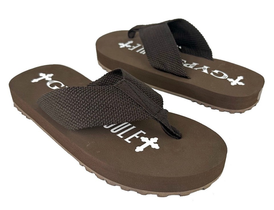 Gypsy Soule - 1" FLATS Traction Outsole Flip Flops Comfort Thong ...