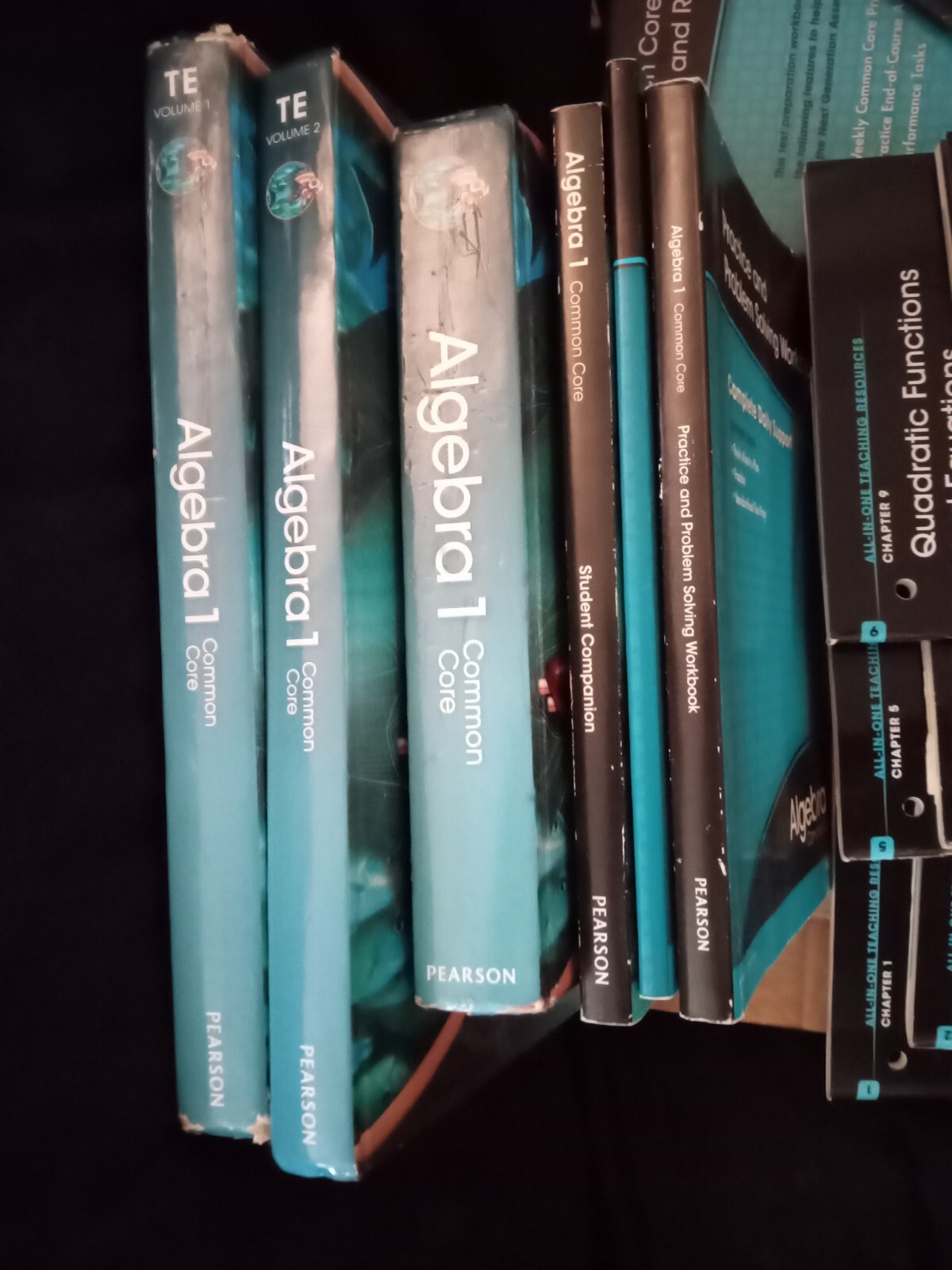 Pearson algebra 1 common core 2015 TE vol 1&2 , w/ large lot support ...
