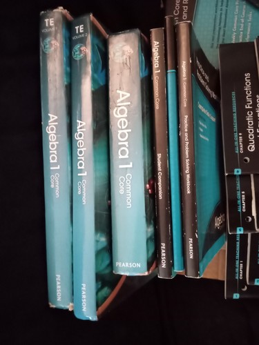 Pearson algebra 1 common core 2015 TE vol 1&2 , w/ large lot support ...