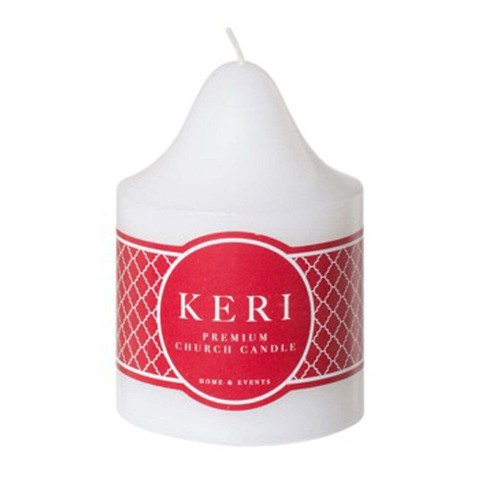 KERI Church Pillar Candle White 7X10CM 51100710WH | eBay