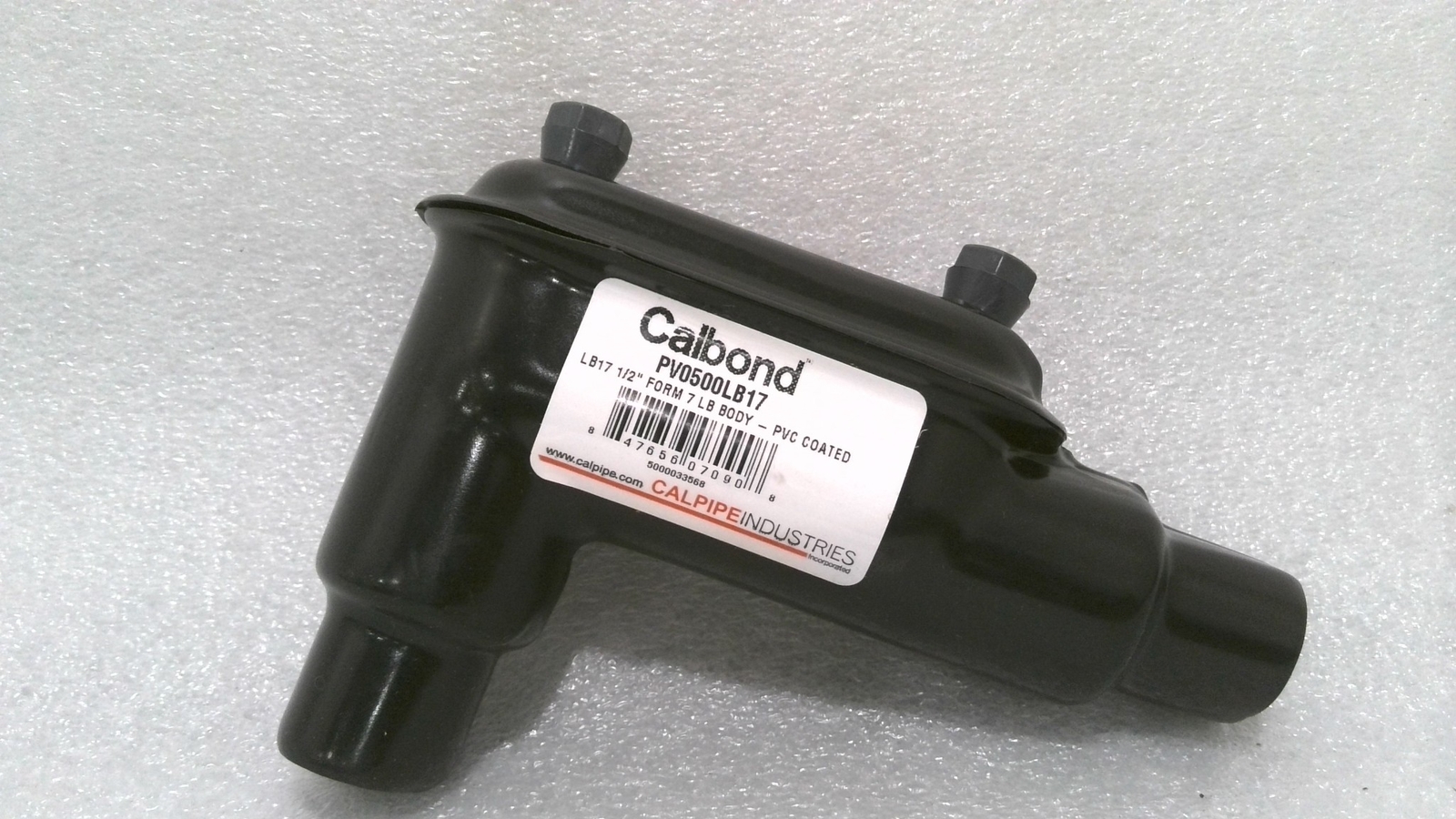 CALBOND PV0500LB17 CONDUIT OUTLET BODY, LB17 1/2" FORM 7 LB BODY, PVC ...