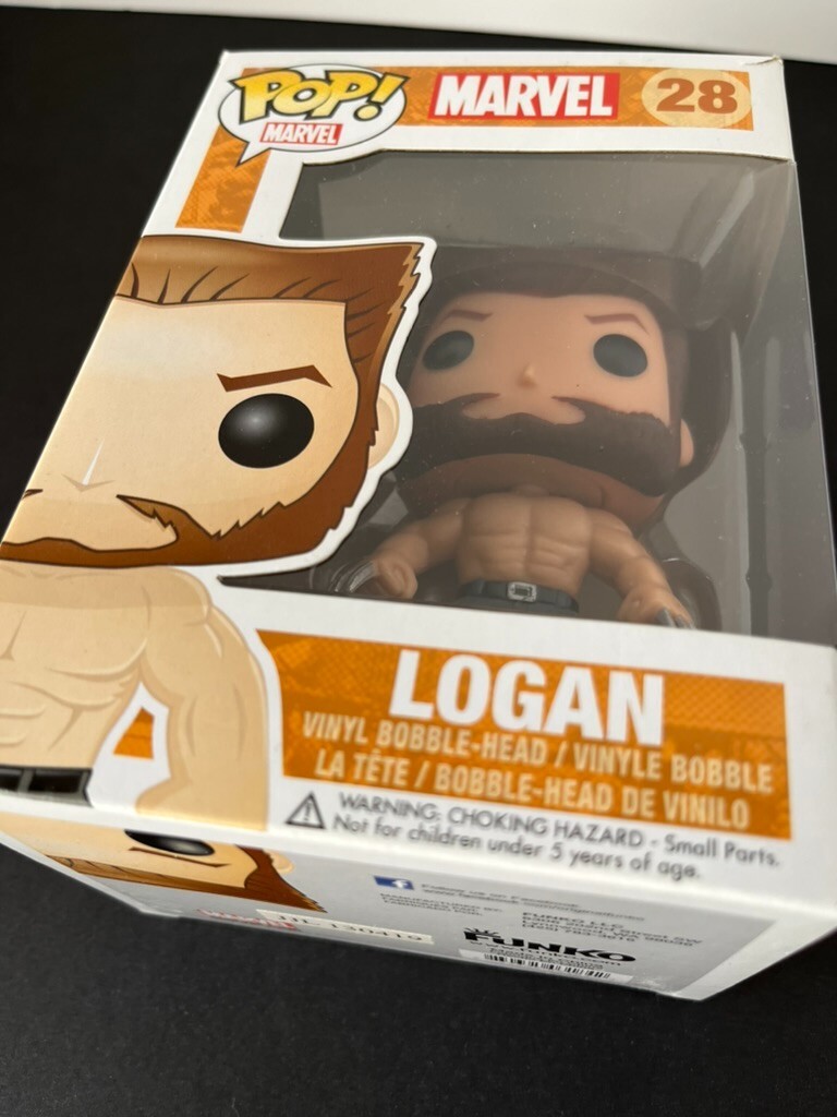 FUNKO POP Marvel 28 LOGAN Wolverine X-Men Non-Bobble Head ERROR Vaulted ...