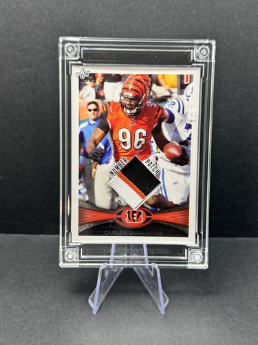 Carlos Dunlap 2022 JERSEY FUSION Game Worn Number Patch #7/25 Bengals ...