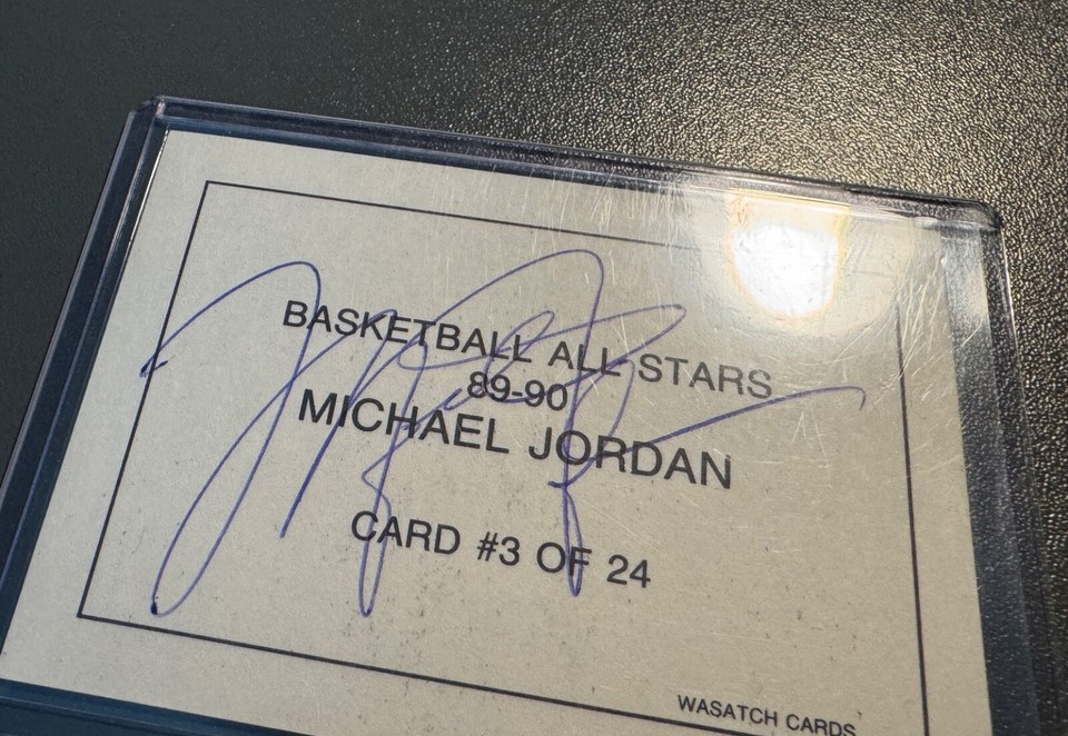 Michael Jordan Hand-Signed 1990 "Wasatch" Trading Card - AUTOGRAPH ...