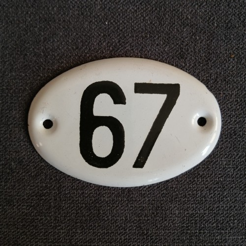 Vintage Plaque Room Number 67, Enameled Plaque Door USSR, sign Soviet ...