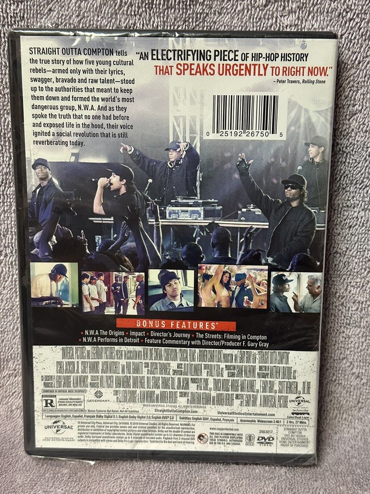 Straight Outta Compton (DVD, 2015) Dr Dre, Ice Cube, Eazy-E - NEW ...