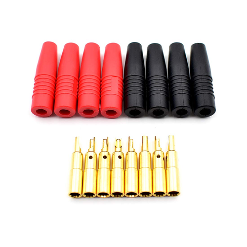 8 Pcs Gold Plate Insulated 4Mm Banana Female Jack Socket Plug Adapter ...