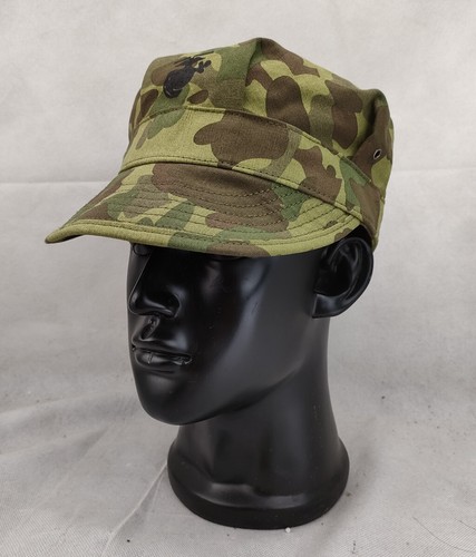 WW2 US HBT UTILITY CAP VINTAGE USMC CAMOUFLAGE MARINE CORPS FIELD HAT ...