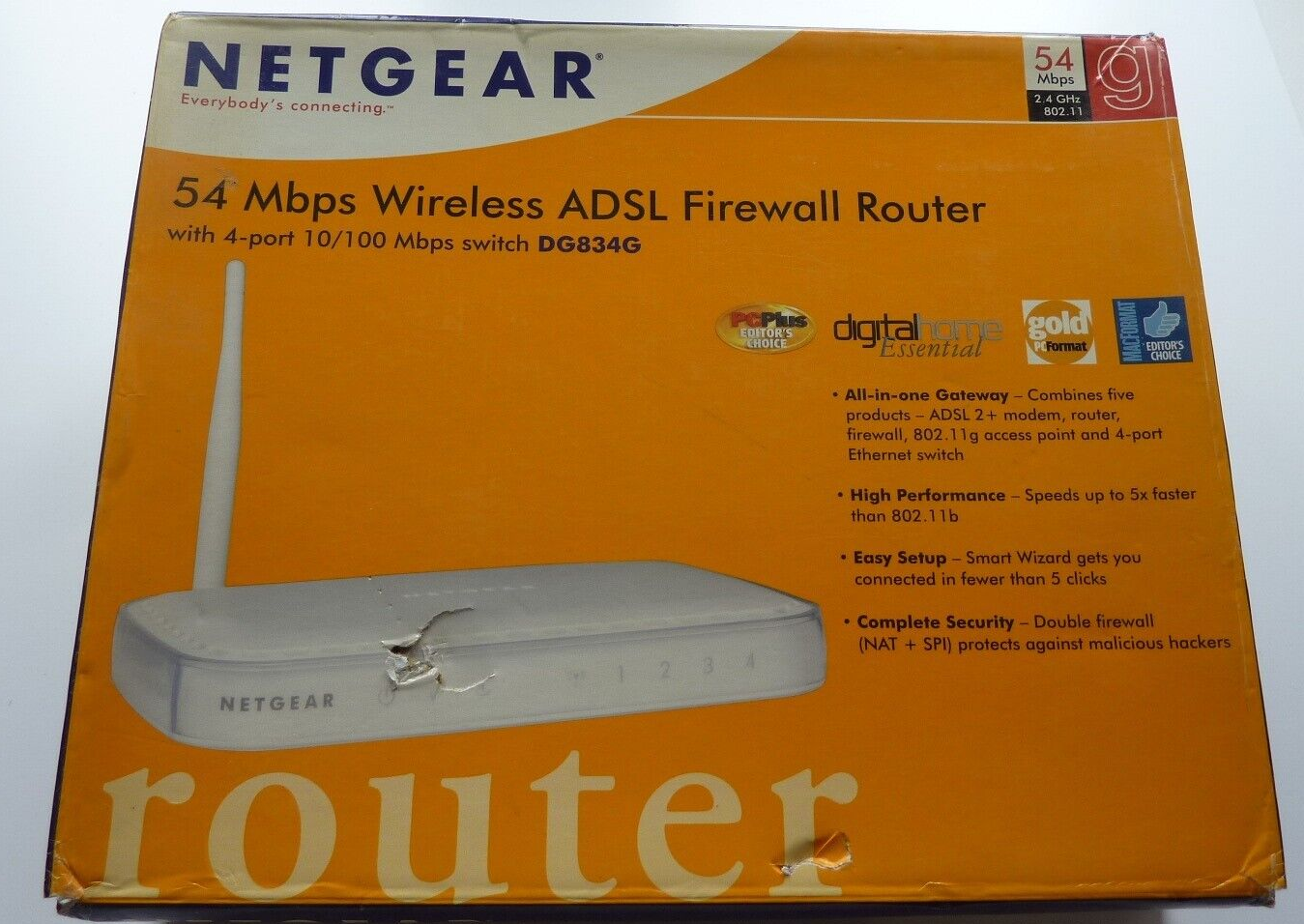 NETGEAR RangeMax DG834PN 54 Mbps 10/100 Wireless G Router (DG834PN) for ...