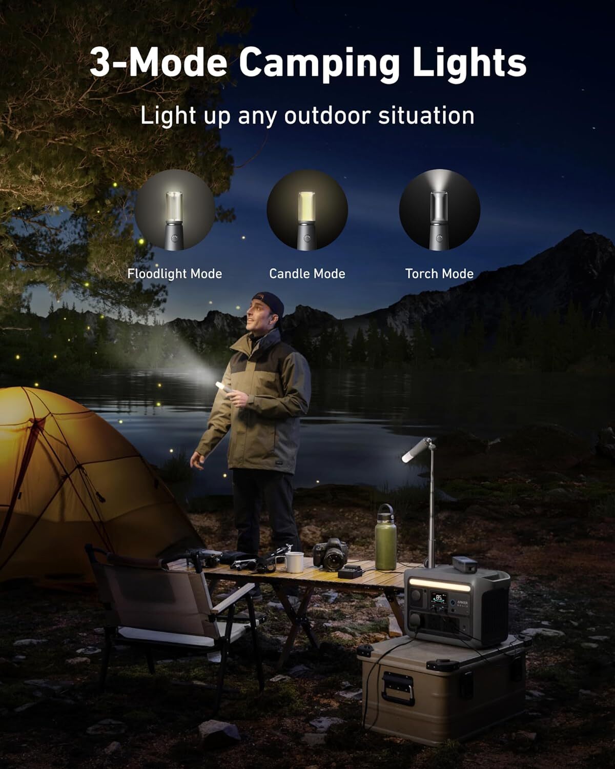 Anker SOLIX C800 Plus Portable Power Station 1200W Solar Generator Camping Light | eBay UK