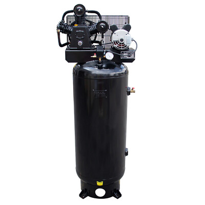 5.5HP Air Compressor 60 Gallon Vertical ASME Tank 10CFM 220V 1 Ph ...