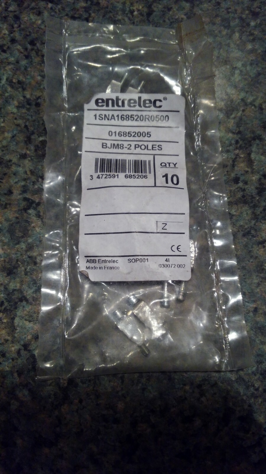 ABB/Entrelec (016852005) BJM8-2 Term. Block 2 pole Jumpers PN ...