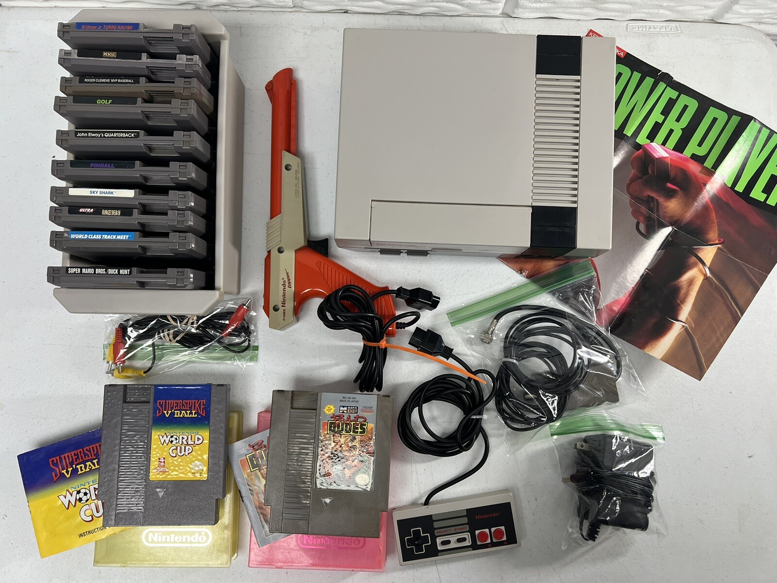 Original Nintendo System NES Console & 12 Games Bundle Lot - Mario ...
