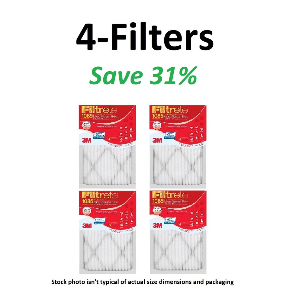 1085 3M Filtrete-Extra Air-Filter HVAC Furnace Smog Smoke Pollen Dust ...