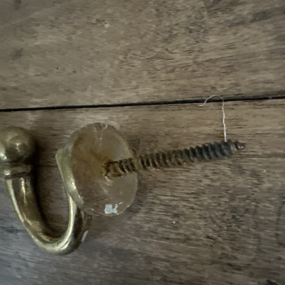 Job Lot 10 Brass hooks. Various sizes. Ball end coat hooks. Vintage ...