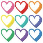 108 PCS 3x3 inch Paper Heart Cutouts for Bulletin Board Classroom ...
