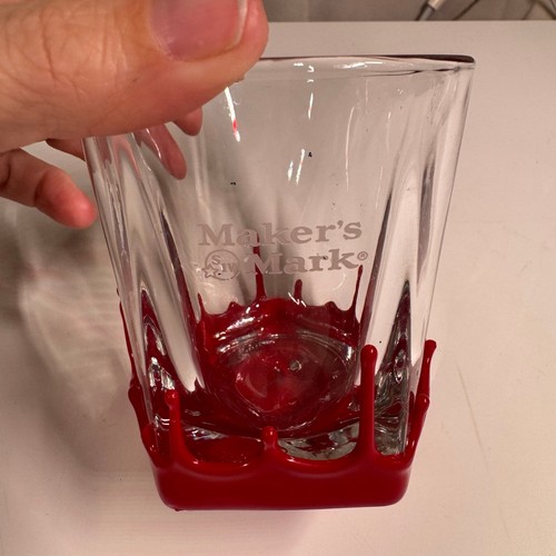 Maker’s Mark Red Wax Drip Rocks Glass Bourbon Whiskey Tumbler Barware ...