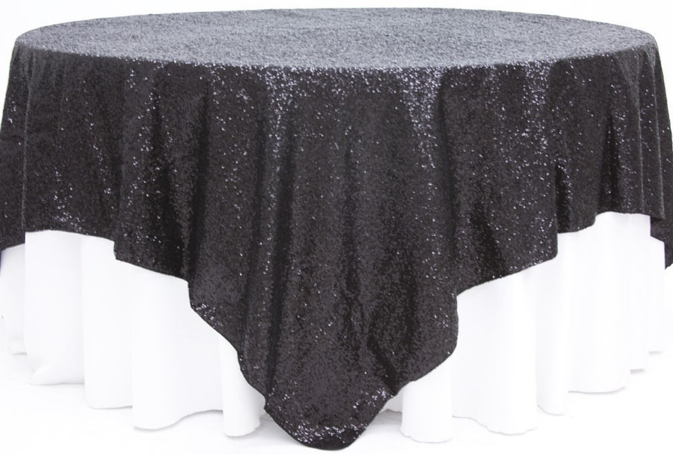 Sequin Overlay 60" × 60" Sparkly Shiny Tablecloth Design 4 COLORS ...