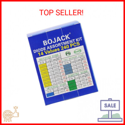 BOJACK 14 Value 240 pcs Diode Assortment Kit Contain Rectifier/Fast ...