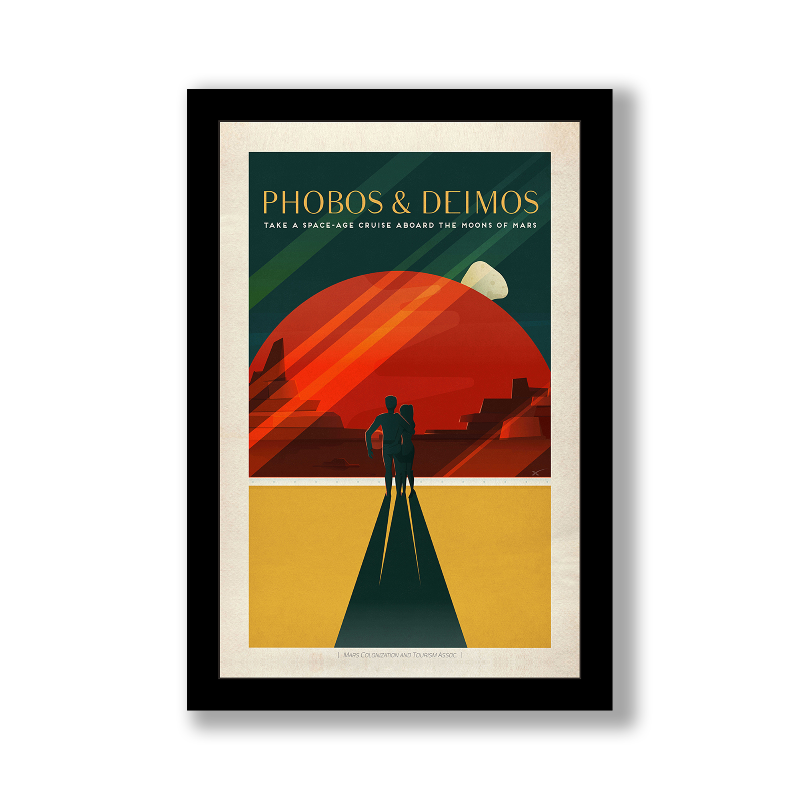 SPACE-X MARS TOURISM: PHOBOS & DEMOS - 11x17 Framed Movie Poster by ...