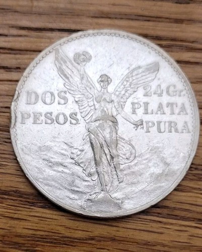 MEXICO 1921 DOS PESOS INDEPENDENCE CENTENNIAL SILVER COIN WINGED ...
