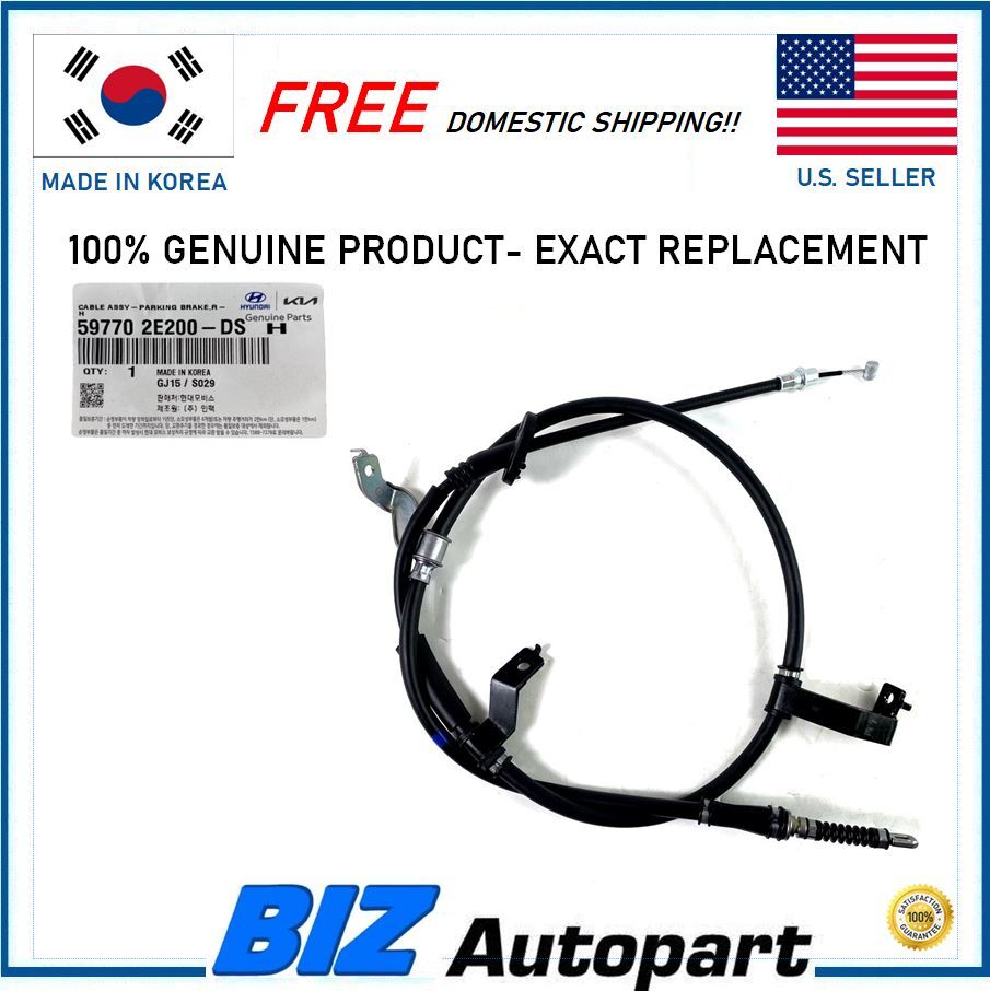 GENUINE ! REAR RIGHT PARKING BRAKE CABLE FOR 2005-2009 TUCSON OE# 59770 ...