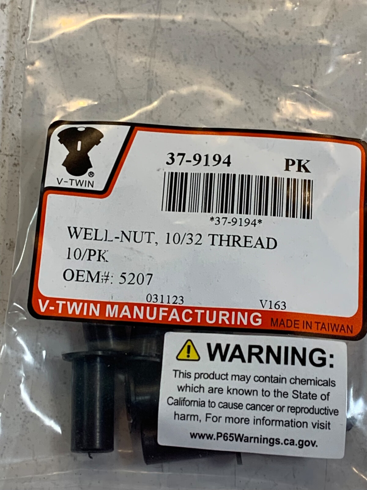 V-twin 37-9194 Well-Nut 10/32 Thread 10 pack (N3) | eBay