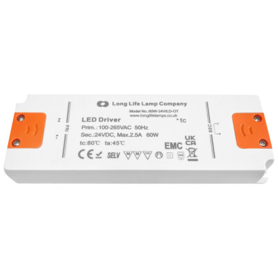 LED Power Supply IP20 24V Transformer Low Voltage Driver 60W 60W24VLDOT ...