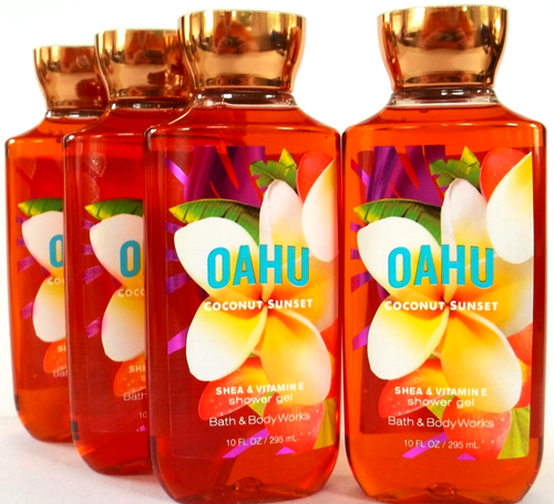 Bath Body Works OAHU COCONUT SUNSET Shower Gel, 10 fl. oz., NEW x 4 | eBay