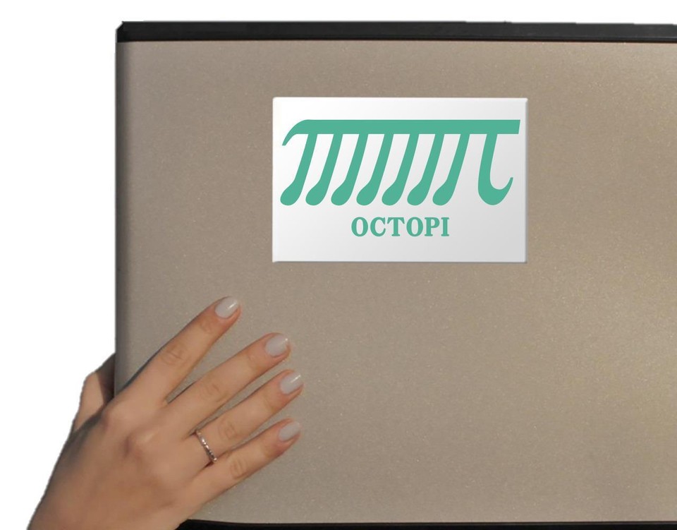 Octopi Pi Day Octopus Comic Math Teacher Nerd Pun Gift Kitchen Fridge ...