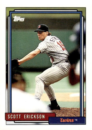 1992 Topps #605 Scott Erickson - Minnesota Twins | eBay